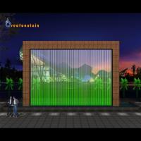 China Program Control Digital Water Curtain Stainless Steel 304 with LED 24V Lighting and 12-Month Warranty for sale