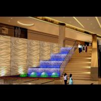 China Digital Water Curtain Fountain System with RGB LED 24V Lighting and Stainless Steel 304 Construction for Indoor/Outdoor Installation for sale