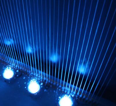 China Indoor Office Colorful Ellipse Automatic String Water Curtain Fountain with LED 24V Lighting and Stainless Steel 304 Construction for sale
