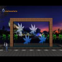 China Digital Water Curtain Fountain System with 220V/380V LED Lighting and Customizable Dimensions for Indoor/Outdoor Installation for sale