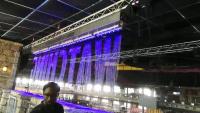 China Color changing digital water curtain combination type fountains Seafountain design for sale