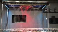 China Stainless Steel 304 Digital Water Curtain Fountain with LED 24V Lighting and 12-Month Warranty for sale