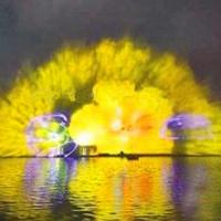 China Stainless Steel 304 Laser Water Curtain Movie Fountain with 220V/380V Voltage and 12-Month Warranty for sale