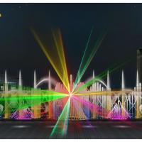 China Customized Size Waterscape Laser Water Screen Movie Show Fountain ISO CE Certification for sale