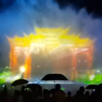 China Stainless Steel 304 Water Screen Movie Laser Fountain System with 220V/380V Voltage and PLC Control for sale