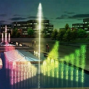 China Square Musical Dancing Fountain with 304 Stainless Steel and 24V LED Lights for Home Garden Use for sale