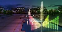 China Stainless Steel 304 Portable Water Fountain with LED Lighting 24V - Music Control & Custom Design Options for sale