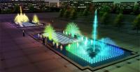 China Stainless Steel 304 Portable Water Fountain with LED Lighting 24V - Music Control & Custom Design Options for sale