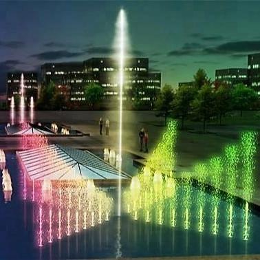 China Stainless Steel 304 Portable Musical Dancing Fountain with LED Lighting - 220V/380V Voltage Options for sale