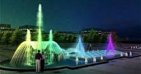 China Portable Dancing Water Fountain with 304 Stainless Steel & LED Lighting for Garden Hotel Park for sale
