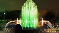 China 3M Dandelion Fountain with LED Waterproof Lights 220V/380V Stainless Steel 304 Water Feature for sale