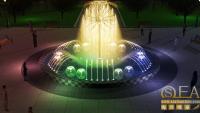 China 3M Dandelion Fountain with LED Waterproof Lights 220V/380V Stainless Steel 304 Water Feature for sale