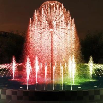 China 3M High Spray Dandelion Water Fountain with LED Waterproof Lights - 10M Pool Size, Stainless Steel 304 Construction for sale