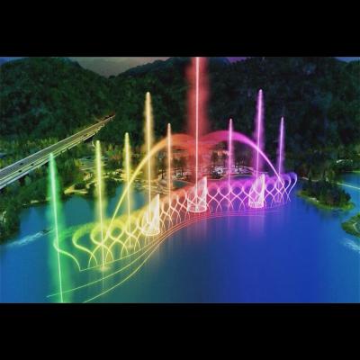China 2D 3D Digital Swing Music Water Fountain with 30m Spray Height and DMX Control System for Outdoor Installation for sale