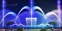 China Colorful Peacock Tail Fountain Swing Water Fountain - 380V Floating System with LED Lighting and 12-Month Warranty for sale