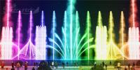 China Colorful Peacock Tail Fountain Swing Water Fountain - 380V Floating System with LED Lighting and 12-Month Warranty for sale