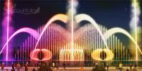 China Colorful Peacock Tail Fountain Swing Water Fountain - 380V Floating System with LED Lighting and 12-Month Warranty for sale