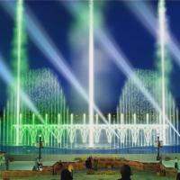 China Stainless Steel 304 3D Digital Swing Fountain Nozzle with RGB LED Lighting 220V/380V Floating Water System for sale