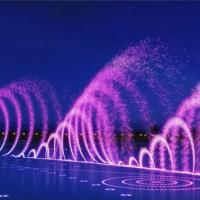 China Stainless Steel 304 3D Digital Swing Fountain Nozzle with RGB LED Lighting 220V/380V Floating Water System for sale