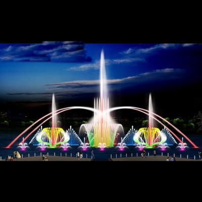 China 380V Floating Water Fountain System with 30m Spray Height - Digital Swing Nozzle & LED Lighting for sale