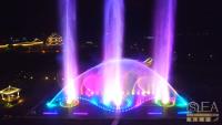 China Stainless Steel 304 Color Changing Water Fountain with 12m-30m Spray Height and RGB LED Lighting for Large Lakes for sale
