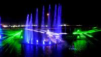 China Floating Musical Water Fountain System with Digital Swing Nozzles - 380V Power, 30m Spray Height, Stainless Steel Construction for sale