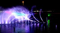China Floating Musical Water Fountain System with Digital Swing Nozzles - 380V Power, 30m Spray Height, Stainless Steel Construction for sale