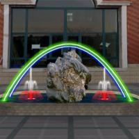 China Laminar Outdoor Jumping Jet Fountain with LED Lighting 24V 220V/380V Stainless Steel 304 Construction for sale