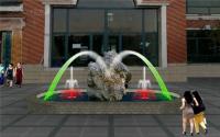 China Laminar Outdoor Jumping Jet Fountain with LED Lighting 24V 220V/380V Stainless Steel 304 Construction for sale