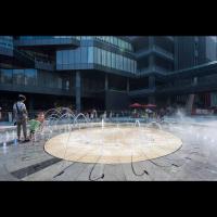 China Stainless Steel 304 Jumping Jet Fountain with LED Lighting 220V/380V for Outdoor Decorative Water Features for sale