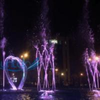 China Saudi Arabia Multimedia Musical Dancing Rotary Nozzle Fountain 70m x 30m with 220V/380V LED Lighting for sale