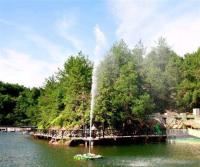 China 100m High-Spray Music Fountain System with Stainless Steel 304 Construction and LED Lighting for sale