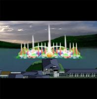 China Stainless Steel Digital Water Curtain Fountain with 1.5KW/2.2KW Power Options and Musical Control for Lakes and Ponds for sale