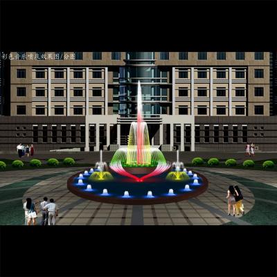China Synchronized Music Fountain with Patented Nozzle Software 220v/380v/110v 3-15m Spray Height for sale