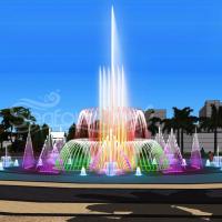 China Elegant Synchronized Water Music Fountain For Industry And Trade Integration for sale