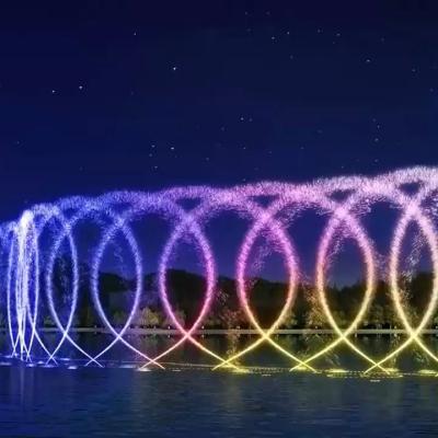 China 2 Meter Multi-Color Swing Fountain with Music Synchronization and Weather-Resistant Design for Commercial Buildings for sale