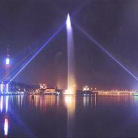 China Stainless Steel LED Spray Fountain with Musical Control - 0-90% Humidity Range, CE Certified Outdoor Water Feature for sale