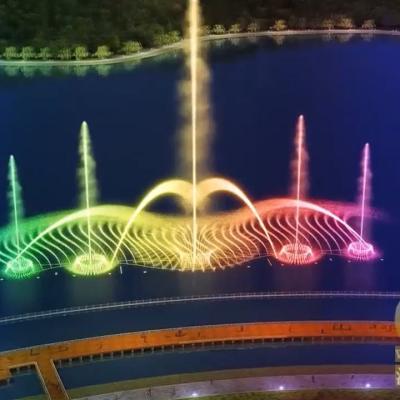 China Stainless Steel LED Spray Fountain with Musical Control - 0-90% Humidity Range, CE Certified Outdoor Water Feature for sale