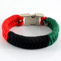 China Over 200 Colors Handmade Men Metal Buckle Paracord Bracelet Nylon Rope Survival Bangle for sale