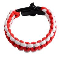 China 550 Paracord Survival Bracelet Customized Request Adjustable Polyester Rope Wristband for sale