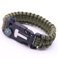 China Outdoor Emergency Fire Starter Paracord Survival Bracelet for Backpacking for sale