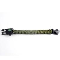 China Outdoor Paracord Bracelet with Fire Starter and Whistle Buckle Essential Survival Gear for sale