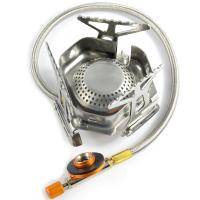 China Stainless and Copper Mini Gas Stove for Camping 0.370kg Gross Weight Foldable Design for sale