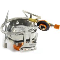 China Stainless and Copper Mini Gas Stove for Camping 0.370kg Gross Weight Foldable Design for sale