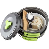 China Portable Style Outdoor Aluminum Cooking Pots Set for Picnic and Camping US 6.5/Piece for sale