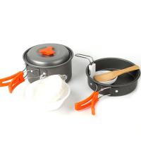 China US Currency Non-Stick Camping Cookware Pot Set for Outdoor Kitchen Lightweight Backpacking for sale