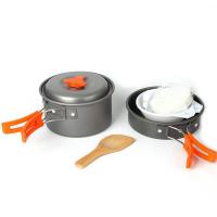 China US Currency Non-Stick Camping Cookware Pot Set for Outdoor Kitchen Lightweight Backpacking for sale
