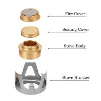 China Portable Cooking Mini Spirit Burner for Camping Picnic Folding Aluminum Outdoor Stove for sale