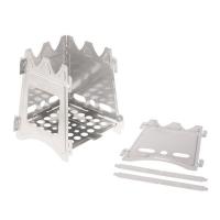 China Outdoor Stainless Steel BBQ Wood Stove Mini Camping Cooking Picnic Folding Stove No for sale