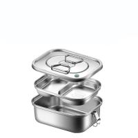 China Customization Outdoor Stainless Steel Lunch Box Portable Metal School Food Container for sale
